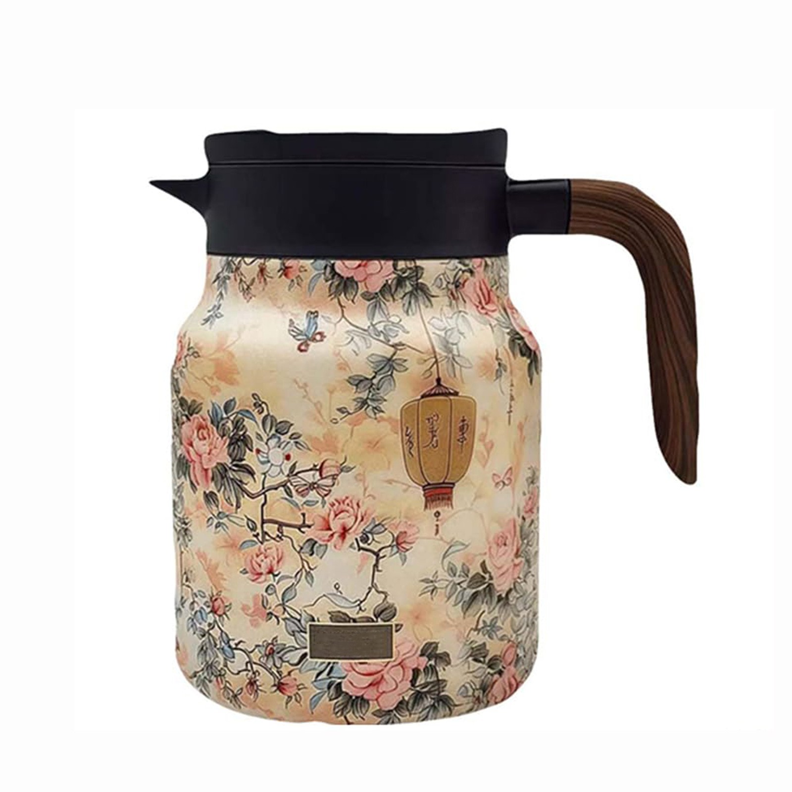 Raidley Vintage Floral Pattern Tea – Built-In Infuser,Mini Hot Coffee Pot Office Stainless Steel ...